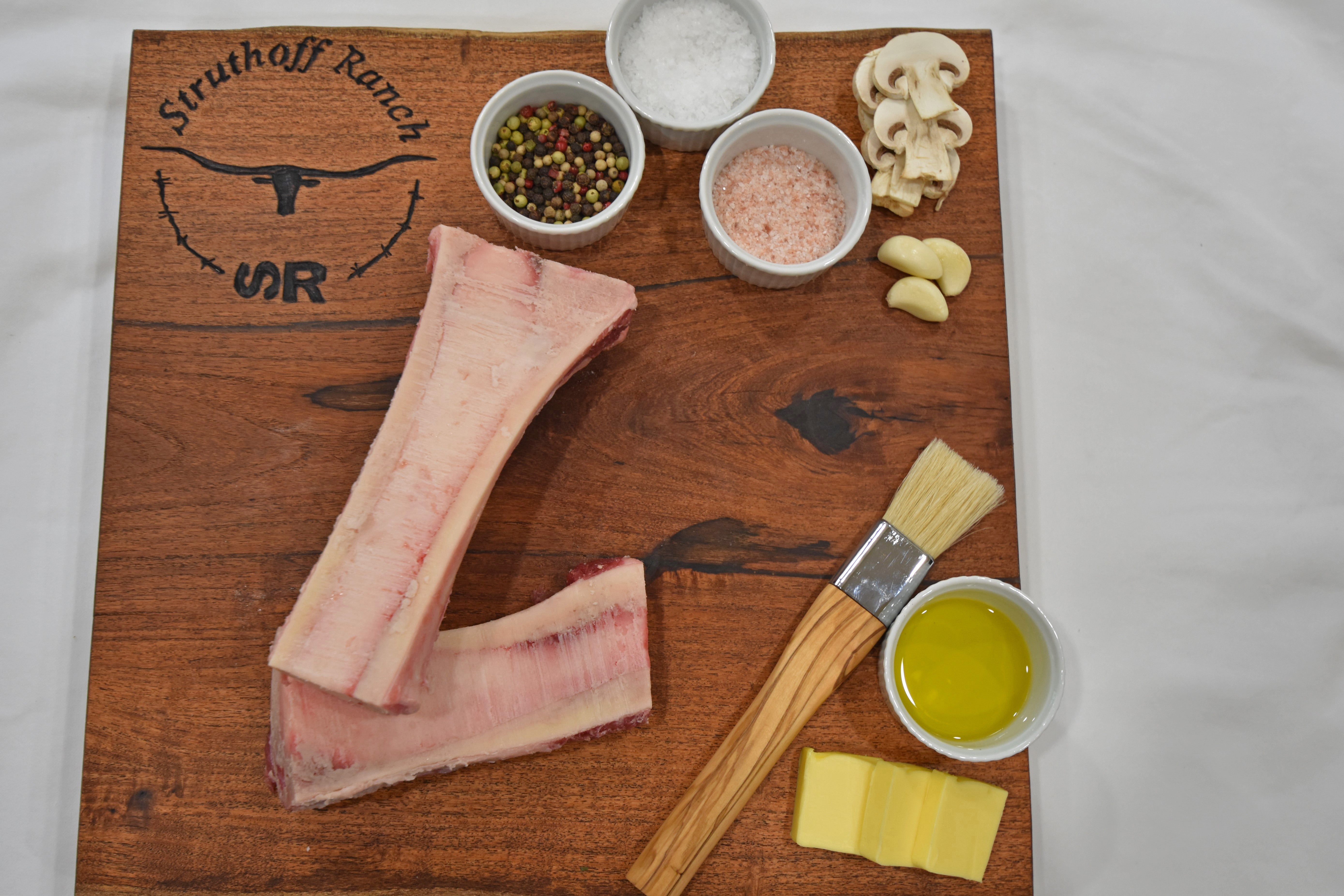 100% Grass-Fed Marrow Bones - Canoe Cut | Struthoff Ranch Beef